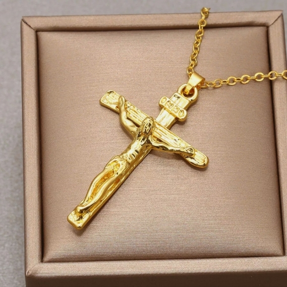 Jewelry | 18k Gold Jesus Cross Holy Pendant Necklace Prayer Christian ...
